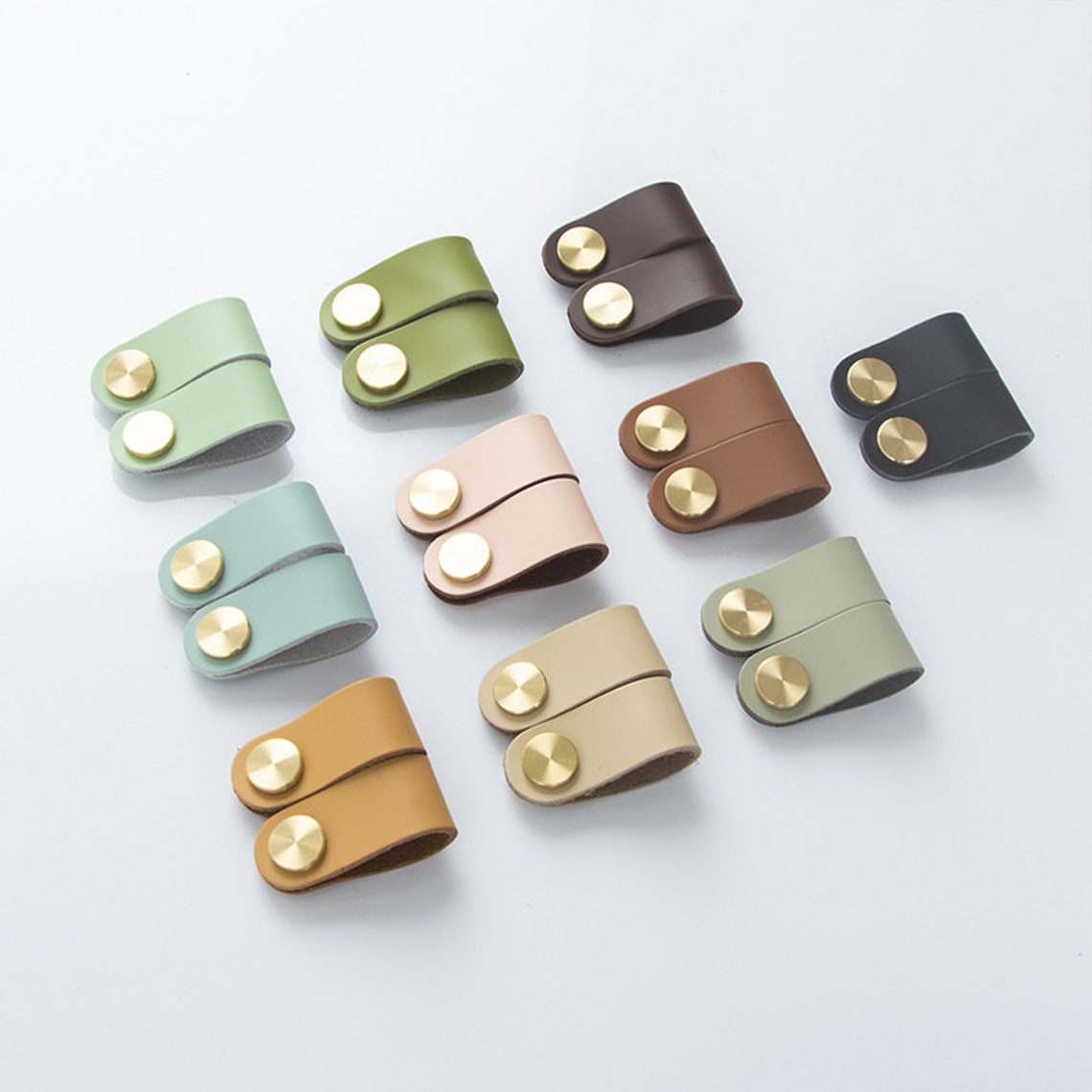 Candy Rich Colors Leather Handles Drawer Dresser Cupboard | Etsy