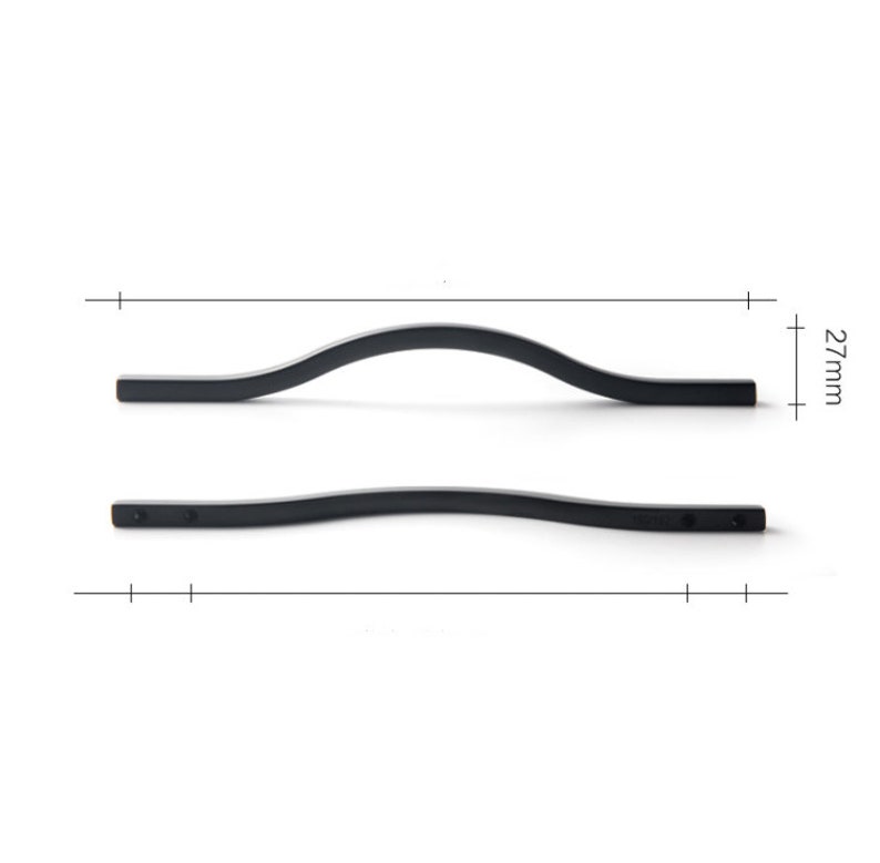 Streamline Drawer Knobs Black Cabinet Dresser Drawer Pulls - Etsy