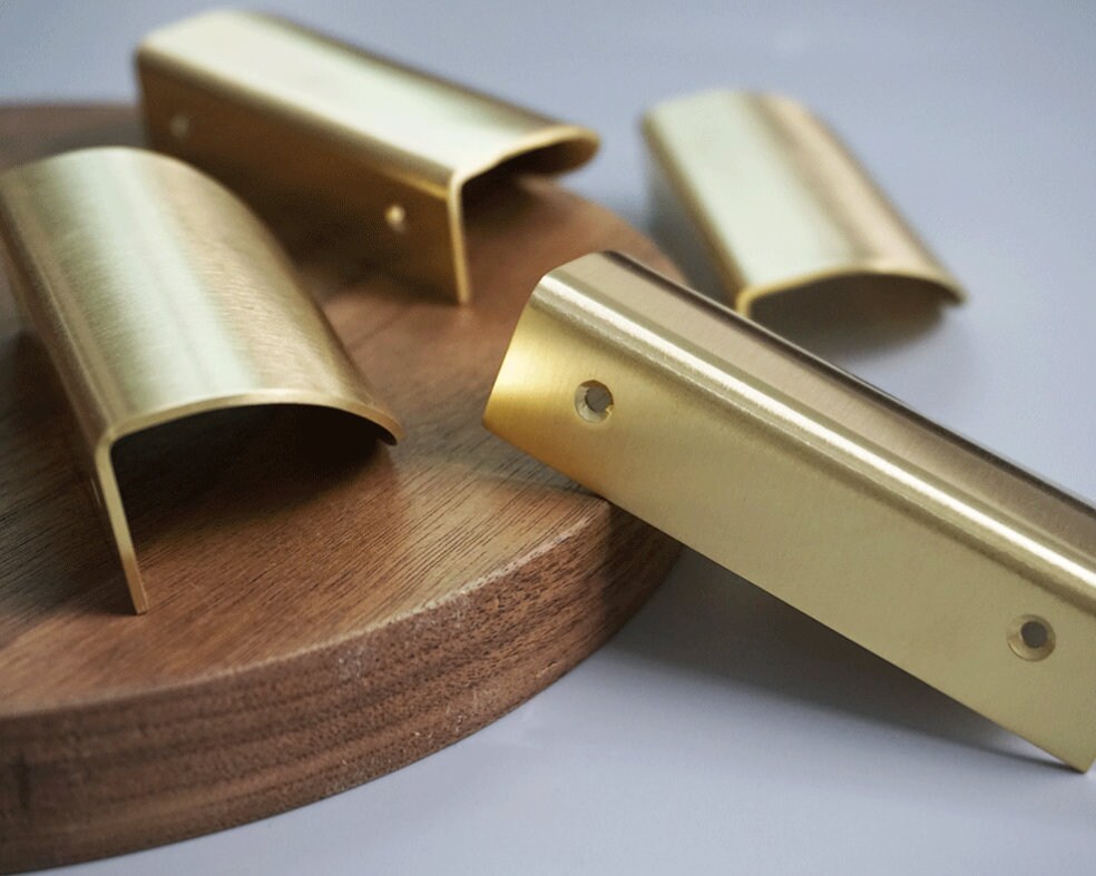 Simplicity Hidden Handles Fashion Closet Handles Solid Brass | Etsy