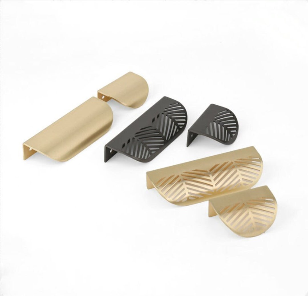 Hollow Design Hidden Handles Cabinet Door Handles Modern Dresser Drawer ...