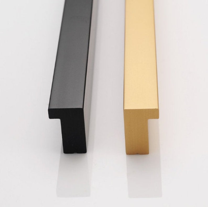 Rose Gold Black Kitchen Cabinet Handles T Handles Modern Knob - Etsy