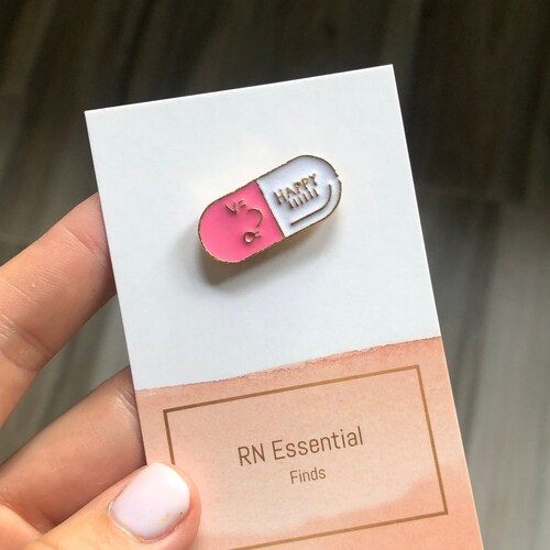 Pink Bubble Gum Medicine Pin | Etsy