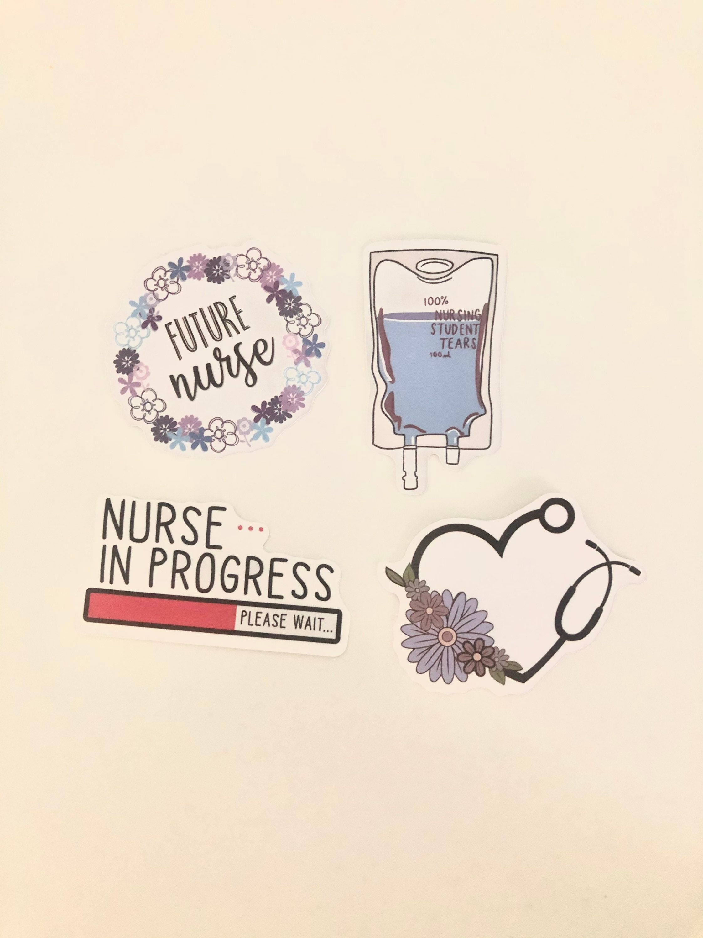 Student Nurse Sticker Pack 4 pieces | Etsy