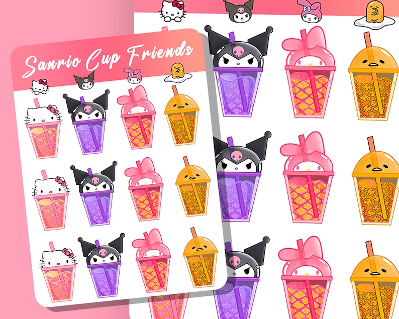 Boba Tea Matte Sticker Sheet BUY 2 GET 1 FREE Kawaii Art, Cute, Anime ...