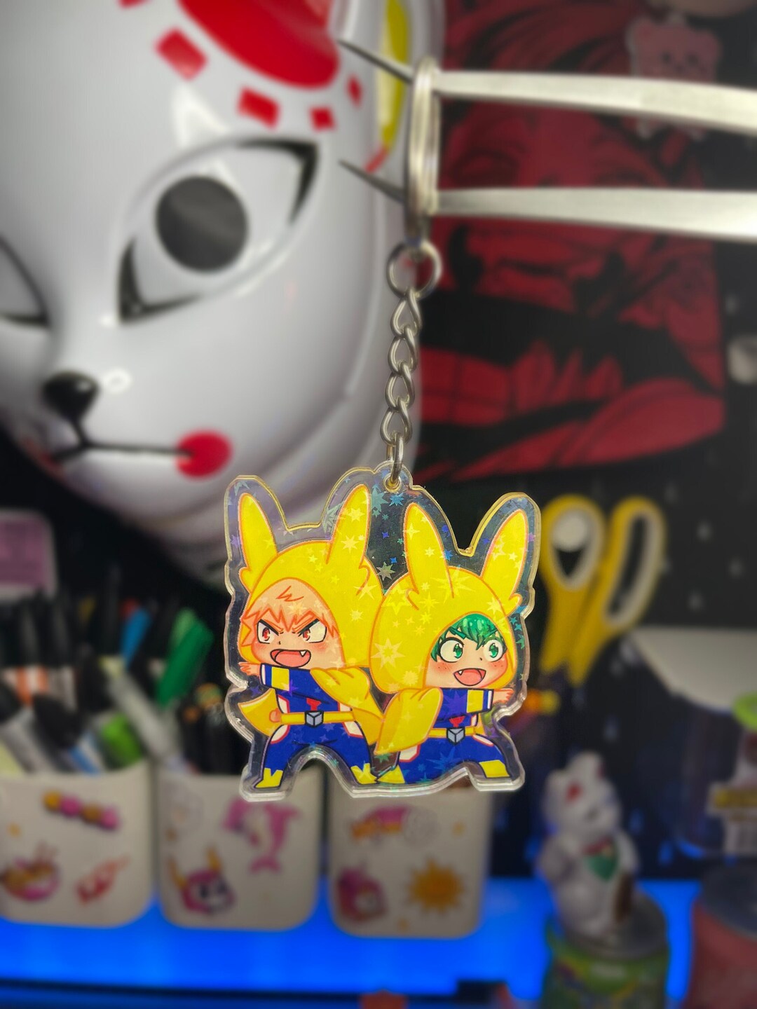 Bakudeku Onesie Double Sided Acrylic Keyring Kawaii Art, Sushi, Anime ...