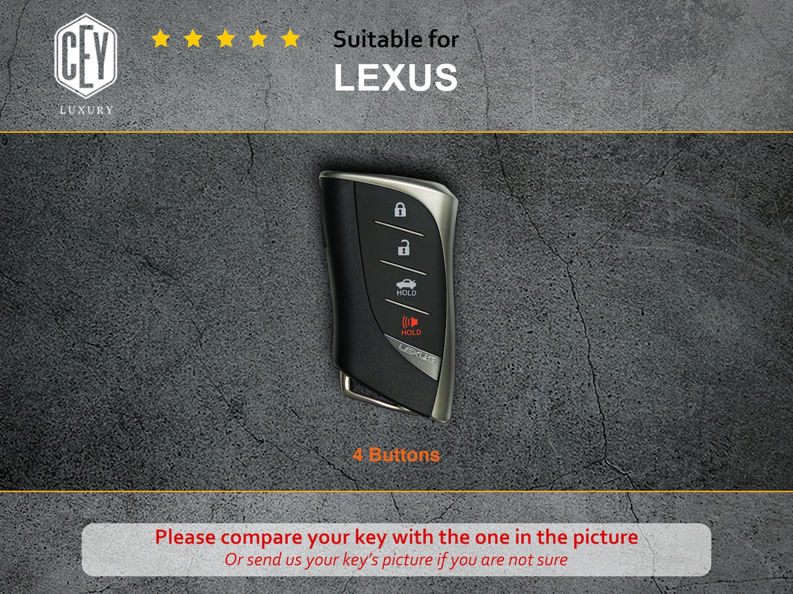 2024 2023 2022 Lexus Key Fob Cover LX570 RX350 ES350 LC500 Lc500h LS500 ...