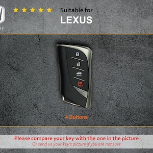 Lexus RX350 Key Fob Cover, Leather Key Case for Entry Remote Lexus ...