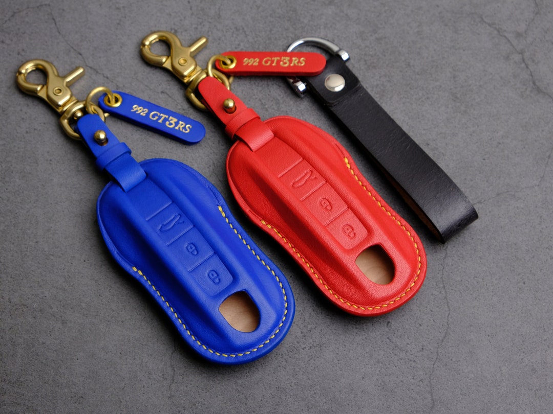 Leather Cover for 2023 2024 Cayenne Taycan Macan 718 911, Porsche Key ...