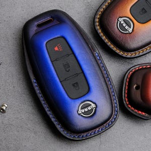 2025 2024 Nissan Key Fob Cover - Leather Key Case Cover for Nissan ...
