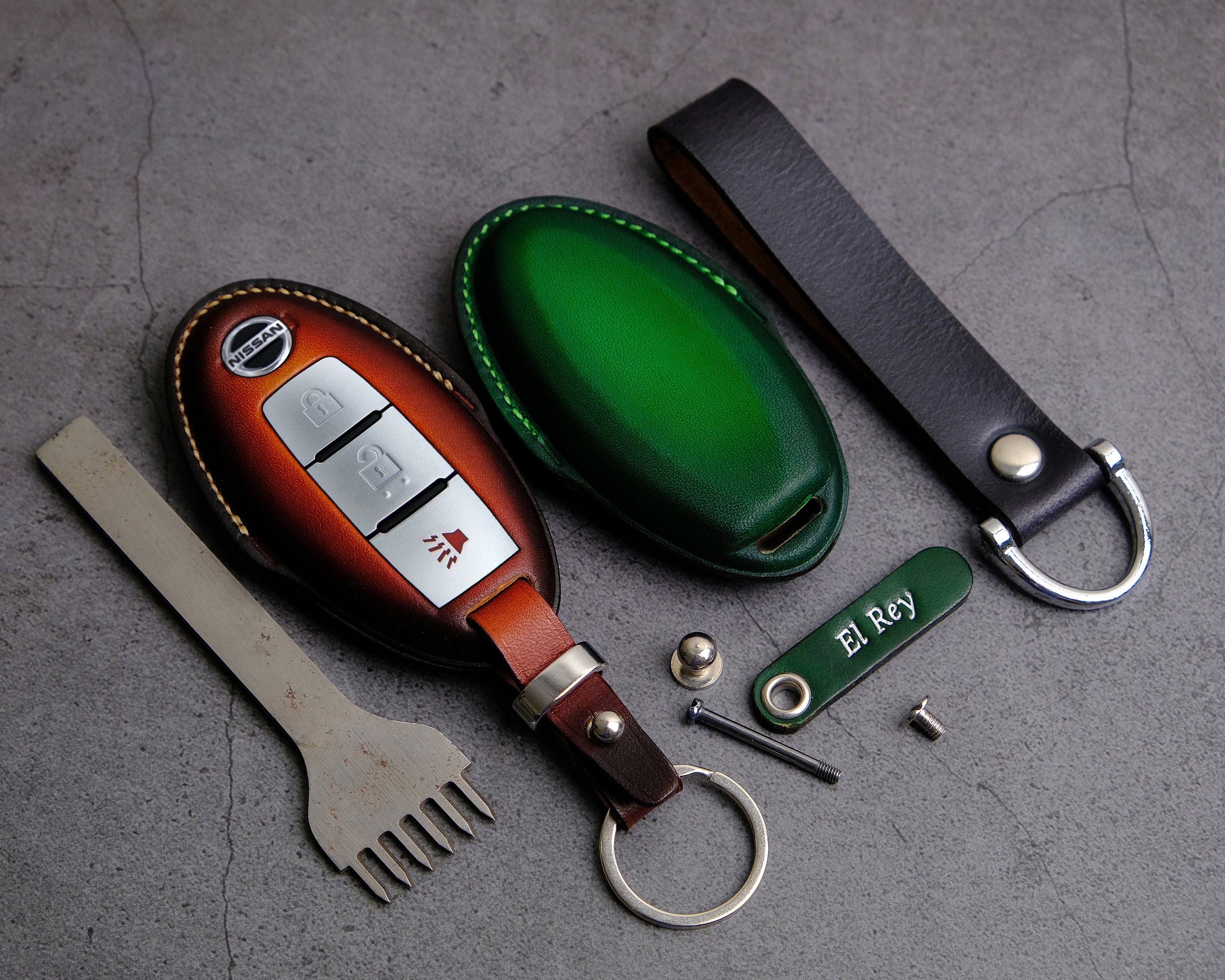 Nissan Frontier Key Fob Cover (3 Buttons), Personalized Leather Key ...