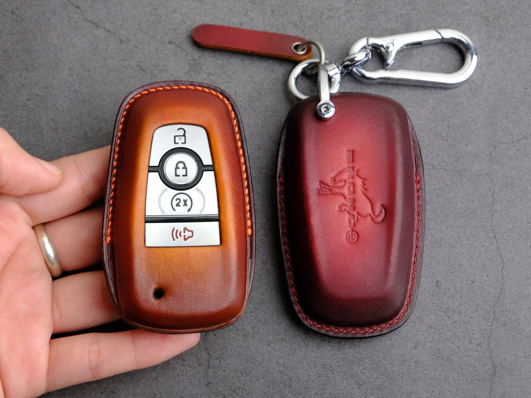 Ford Bronco Sport Key Fob Cover 2024 2023, Handcraft Leather for Ford ...