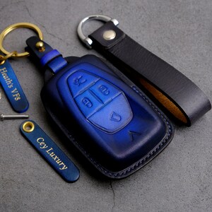 Vinfast VF9 Key Fob Cover, Leather Key Case for Vinfast VF6 VF7 VF8 VF9 ...
