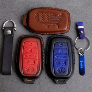 Cover for 2023 2024 Toyota Sequoia Key Fob, Leather Key Case for Toyota ...