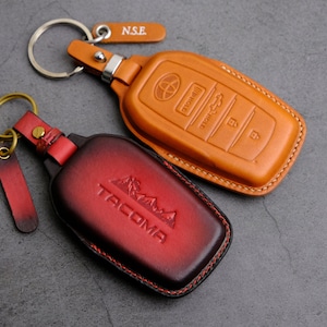 2024 2023 Toyota Tacoma Key Fob Cover, Leather Key Case Key Chain Entry ...