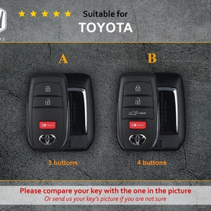 2023 2024 Toyota Highlander Key Fob Cover, Leather Key Cover for Toyota ...