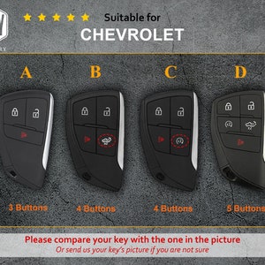 Chevrolet Colorado Key Fob Cover 2022 2023 2024, Handmade Leather Key ...