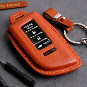 Acura MDX Key Fob Cover, Handcraft Leather for Acura MDX RDX Tlx Ilx ...
