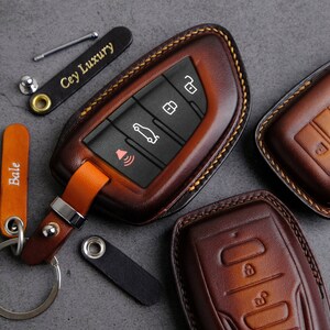 Toyota GR Supra Key Fob Cover, Leather Key Case for Keyless Entry ...