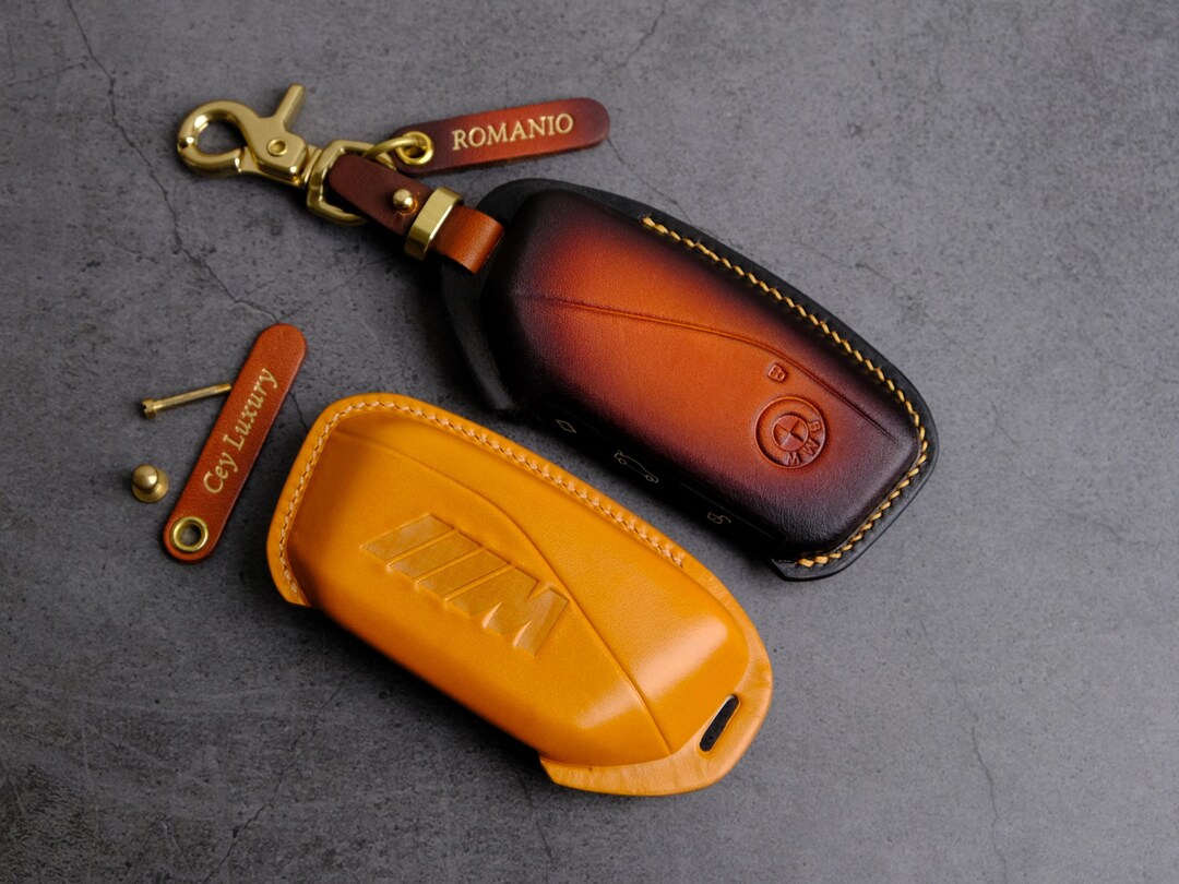 Handcrafted Leather for All Type BMW Key Fob Cover, Customized Leather ...