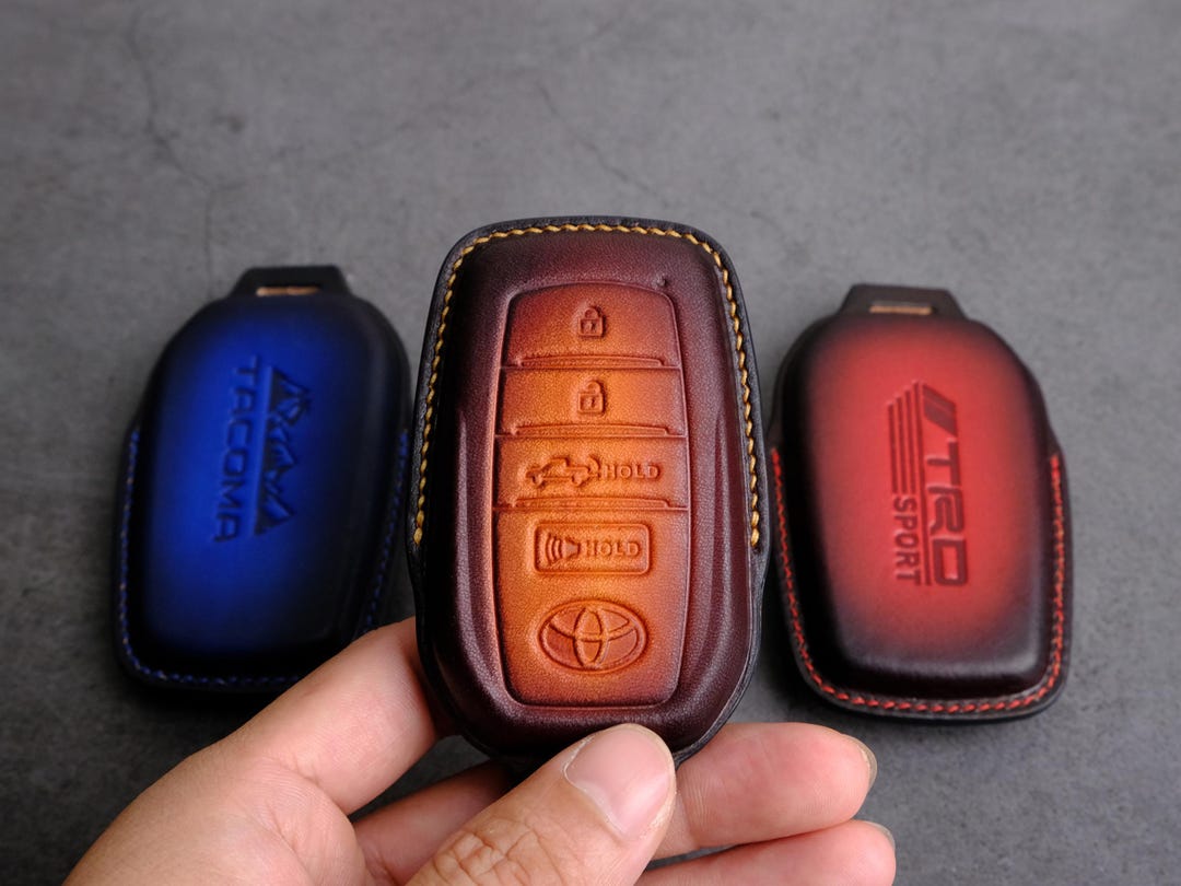Toyota Tacoma TRD Sport Key Fob Cover, Leather Protector Case Key Chain ...
