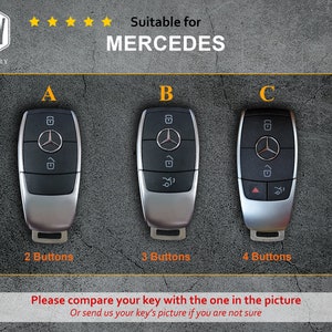 Mercedes-benz Key Fob Cover - Mercedes Key Case for C-class E-class G ...