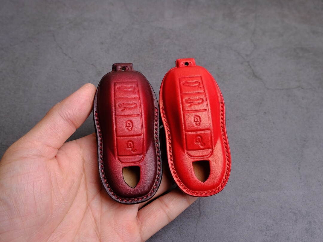 Leather Cover for Porsche Cayenne Macan Panamera Taycan 718 911 Porsche ...