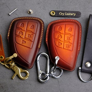GMC Yukon Denali Key Fob Cover, Leather Key Protector Case for GMC ...