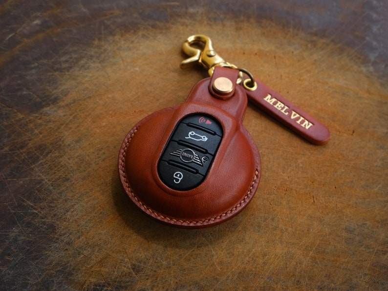 Mini Cooper Key Case Handcrated Leather Key Fob Cover for - Etsy