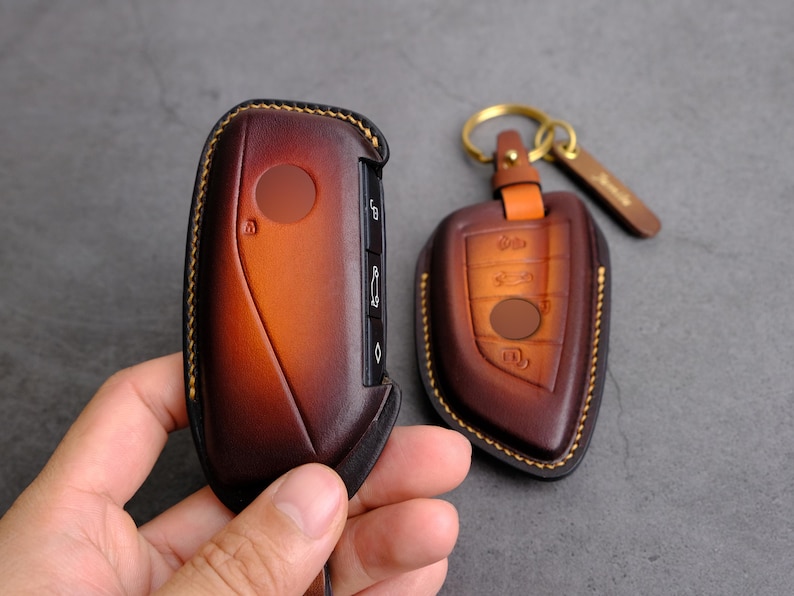 X5 Key Fob Cover - Leather Key Case for X3 X7 M3 Z4 E Series 520i - Key ...