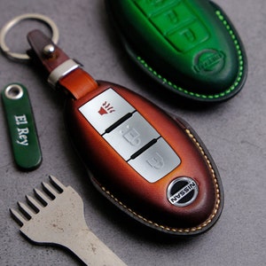 Nissan Frontier Key Fob Cover (3 Buttons), Personalized Leather Key ...