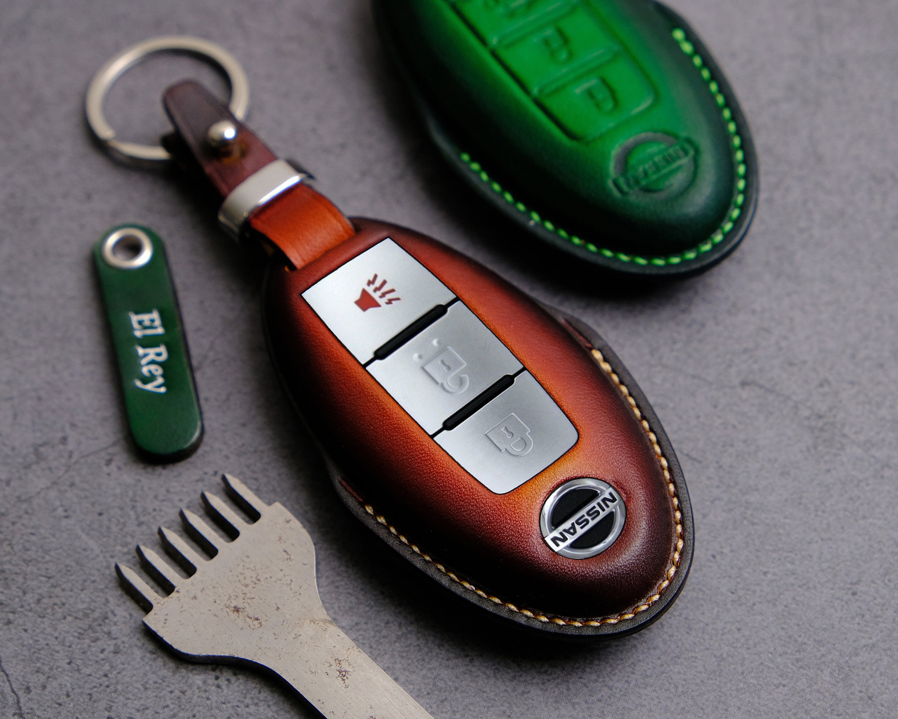 Nissan Frontier Key Fob Cover (3 Buttons), Personalized Leather Key ...
