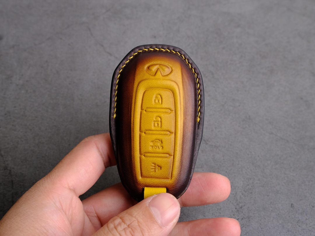 Infiniti Q60 Q50 Key Fob Cover, Leather Key Case for Q50 QX50 Q60 QX60 ...