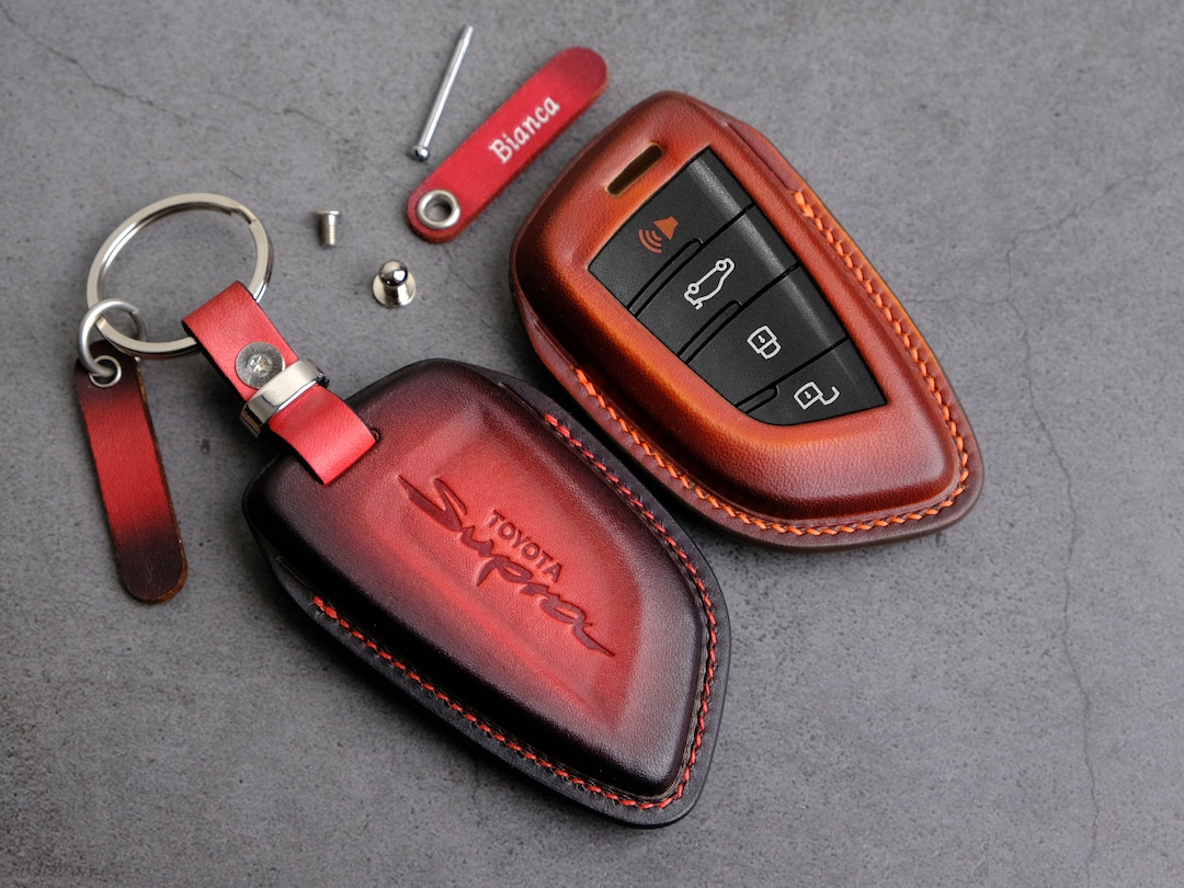 2024 2023 Toyota GR Supra Key Case, Leather Key Fob Entry Remote for ...