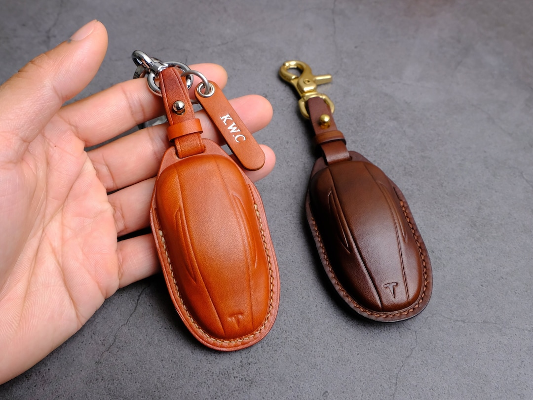 Tesla Model X Key Fob Cover - Leather Key Cover Stylish and Protective ...