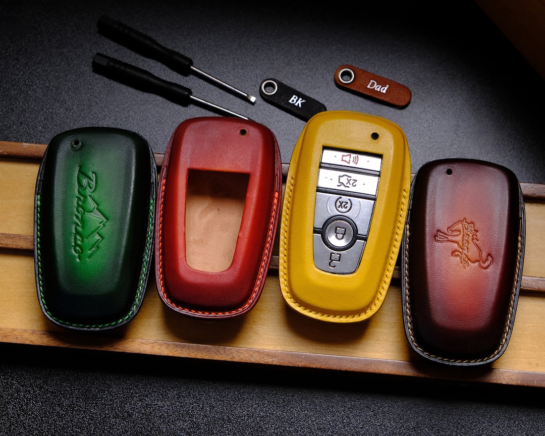 2023 2024 2025 Ford Bronco Sport Key Fob Cover - Leather Key Case for ...