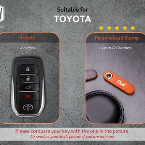 Toyota Land Cruiser Fortuner Mirai Key Fob Cover - Handcrafted Leather ...