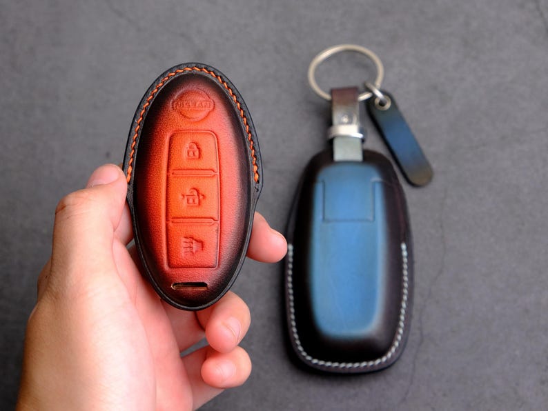 Nissan Titan Leather Key Fob Cover, Personalized Key Case for Nissan ...