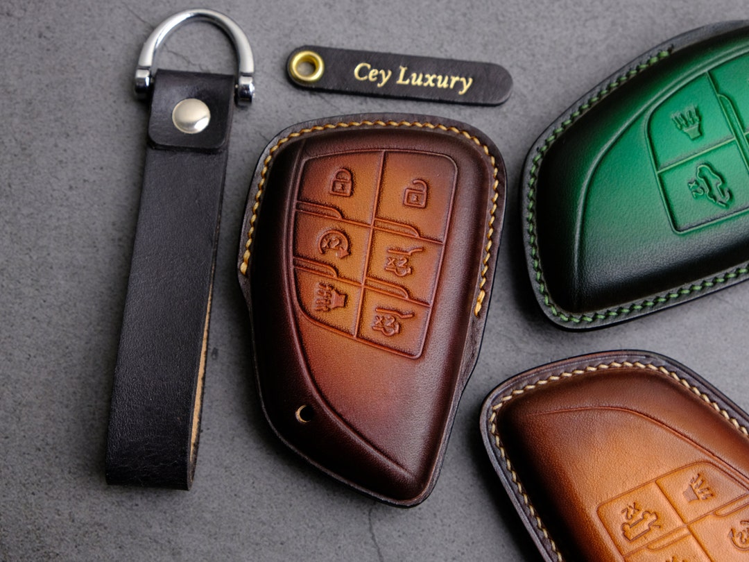 2024 2023 GMC Yukon Key Fob Cover, Leather Key Case for GMC Yukon Xl ...