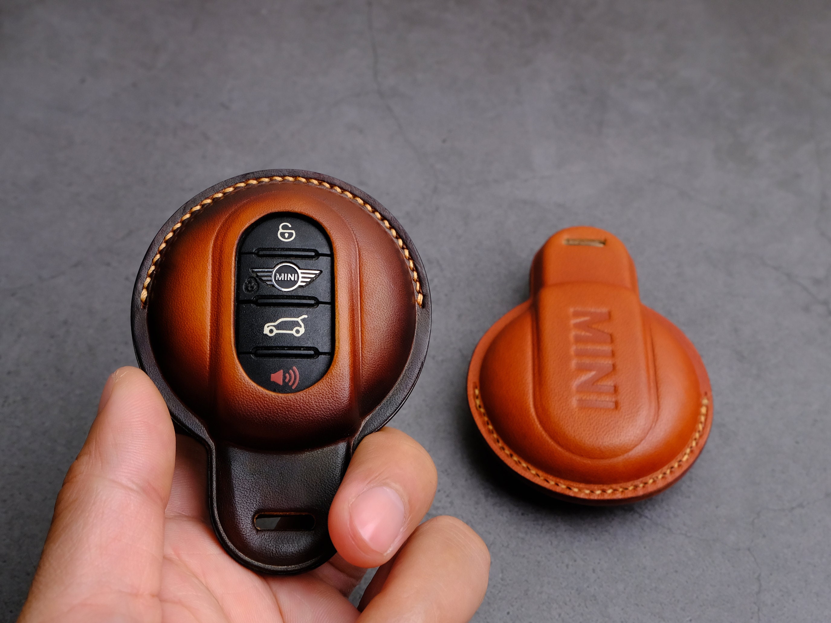 Mini Countryman Key Fob Cover Case - Handcrated Leather Key Case for ...