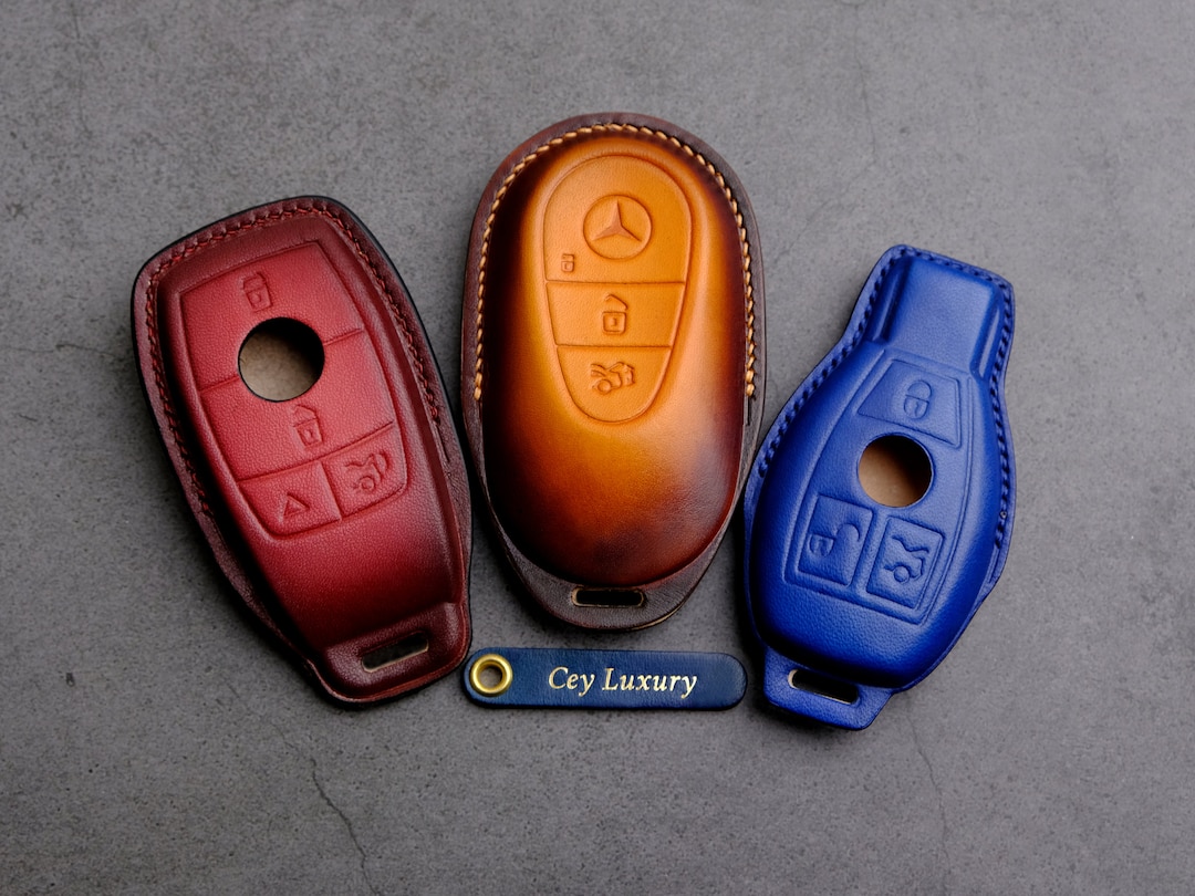 All Type Mercedes Key Fob Cover - Leather Key Case for Mercedes E C S G ...