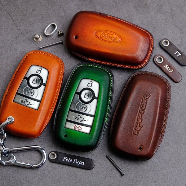Leather Key Fob Cover Raptor - Etsy