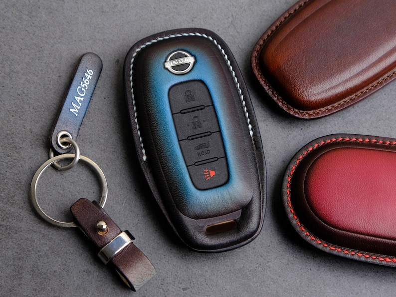 Nissan Titan Leather Key Fob Cover, Personalized Key Case for Nissan ...