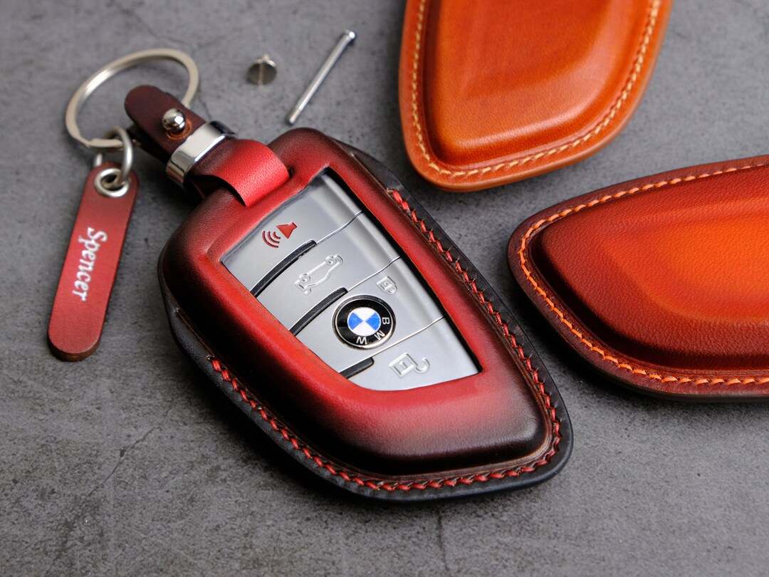 BMW X5 Key Fob Cover, Handcraft Leather Key Case for 2 3 4 5 6 7 8 ...