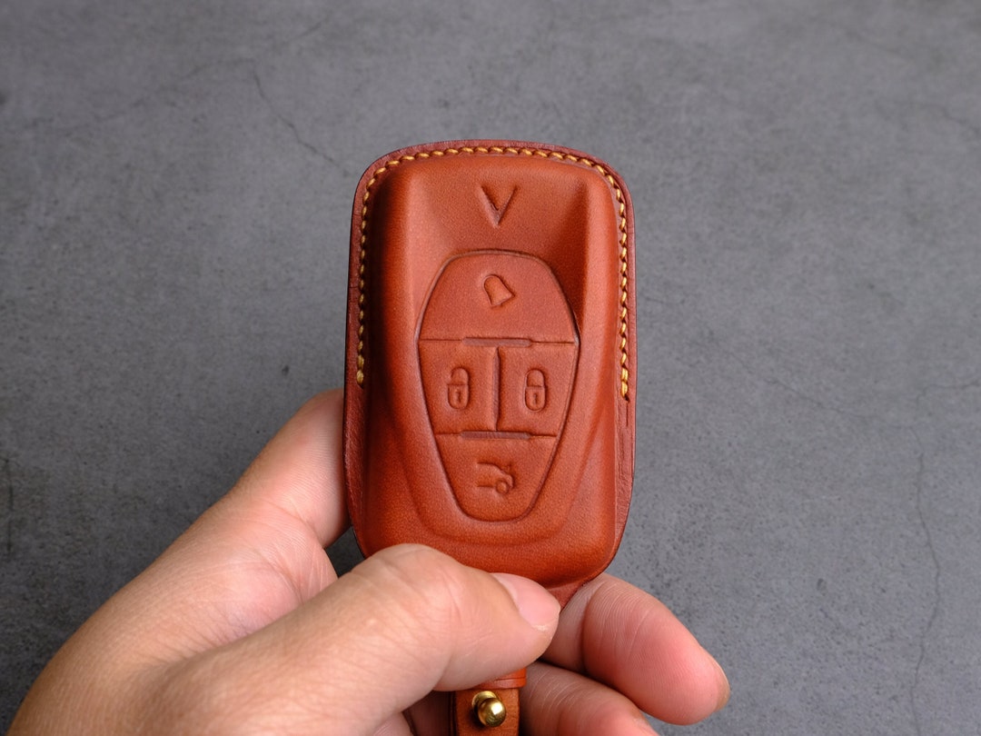 Leather Cover for Vinfast VF8 Key Fob, Handcraft Leather Key Case for ...