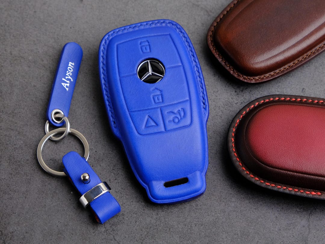2025-2024 Mercedes E-class Key Fob Cover, Leather Key Case for A-class ...