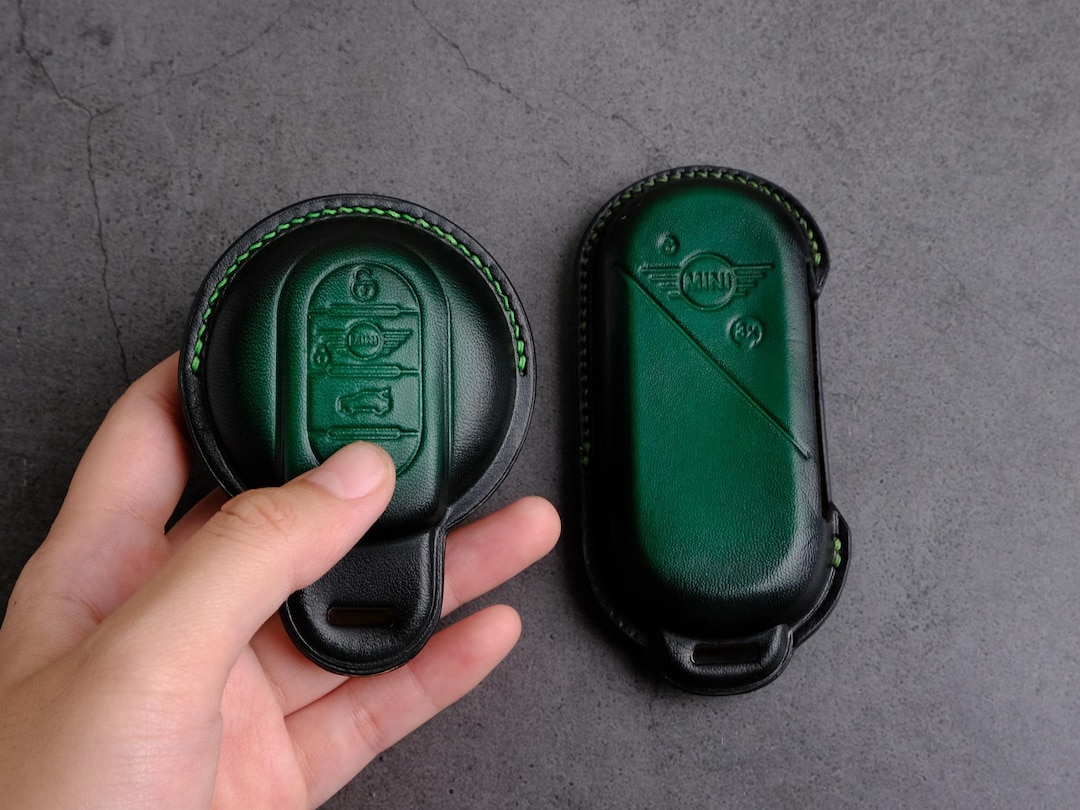 Mini Leather Key Fob Cover, 2024-2025 Personalized Leather Key Cover ...