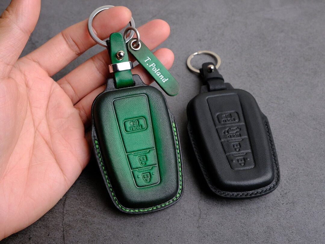 Leather Key Fob Cover for Toyota CH-R Corolla Highlander RAV4 Prius ...