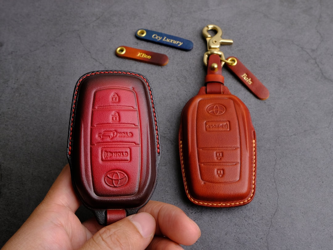 2024 2023 Toyota Grand Highlander Key Fob Cover, Leather Key Case for ...