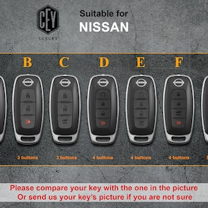 2023 2024 Nissan Kicks Key Fob Cover, Leather Key Case for Entry ...