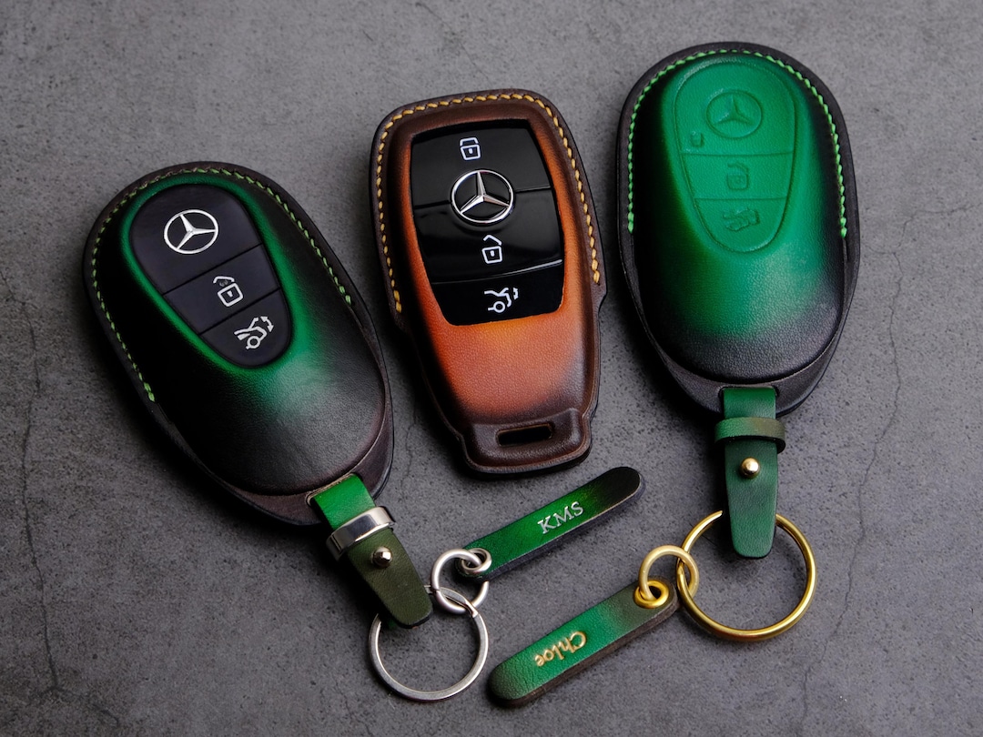 2025 2024 Mercedes Key Fob Cover - Leather Key Case for Mercedes E C S ...